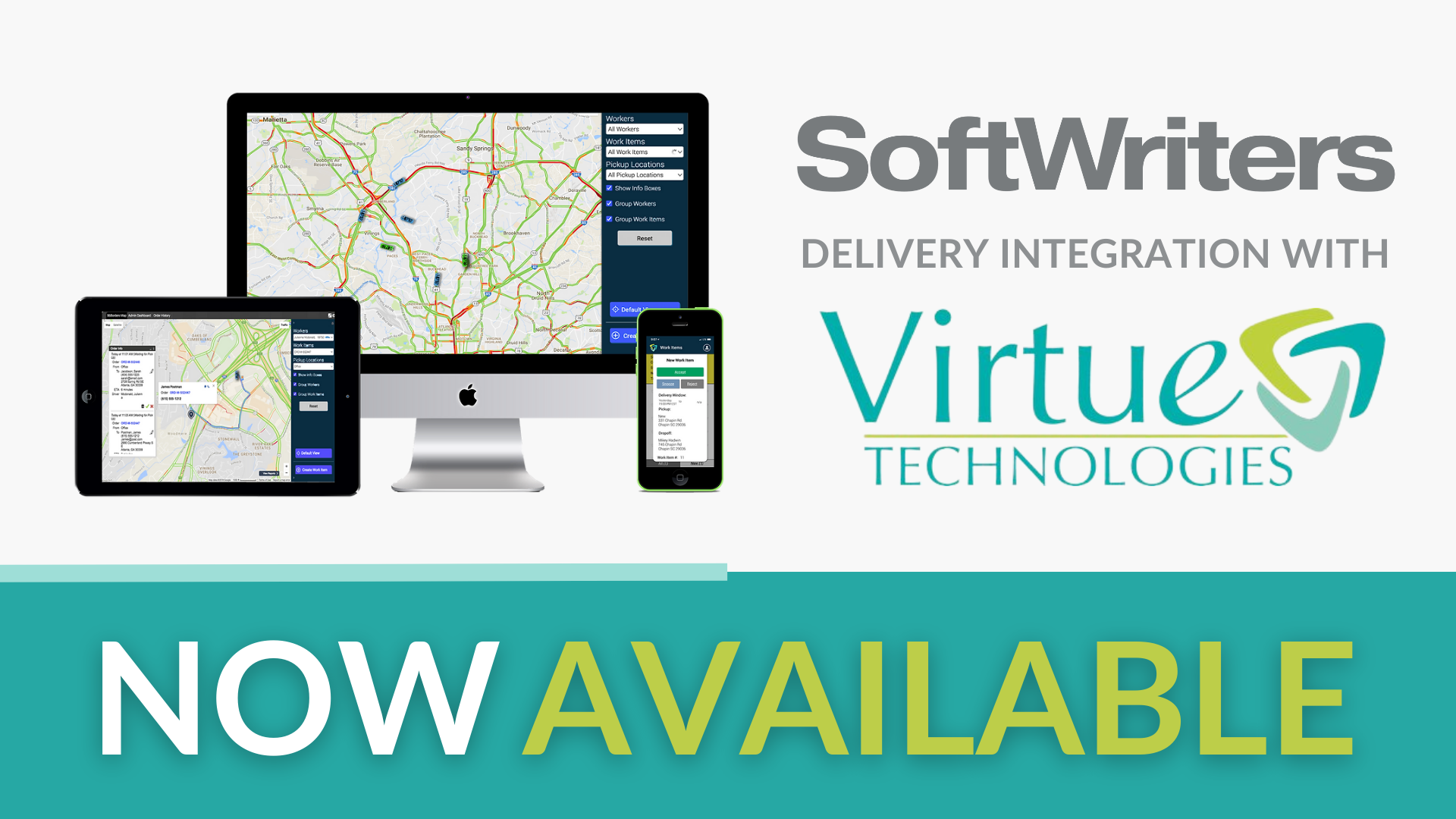 SoftWriters Announces the Availability of New Delivery Integration with VirtueTechnologies